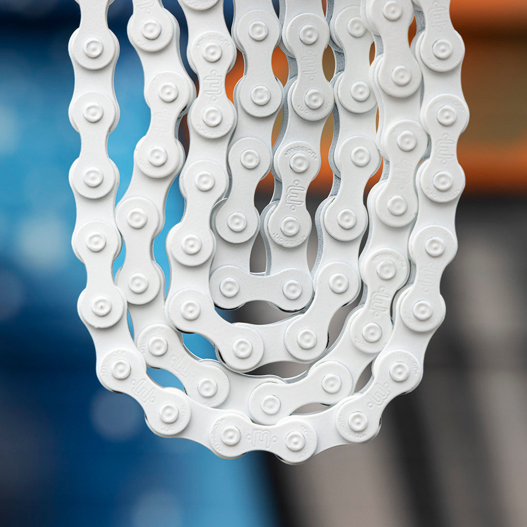 White Mission 510 chains. – Mission BMX