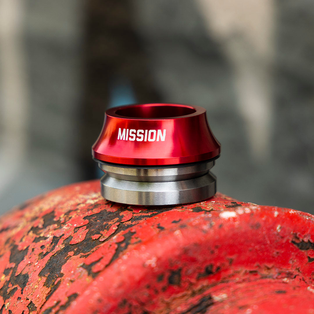 Mission Turret headset in red ano! – Mission BMX